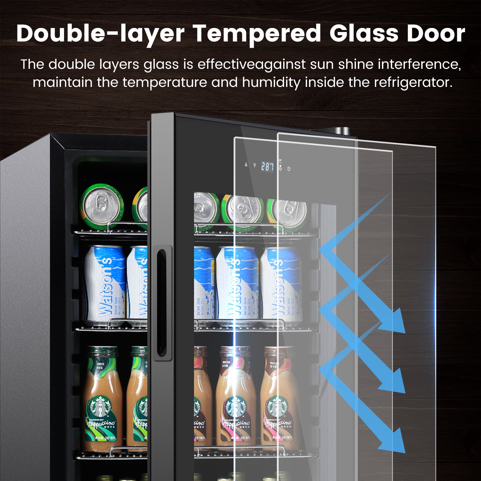 COLOZO 17 Inch Freestanding Beverage Refrigerator Cooler, 96 Cans Mini ...